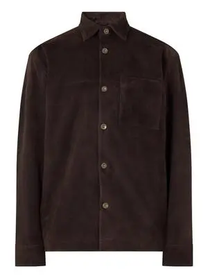 Nn07 Freddy Suede Shirt Jacket - Brown