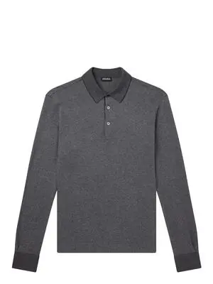 Zegna Cotton Polo Shirt Gray