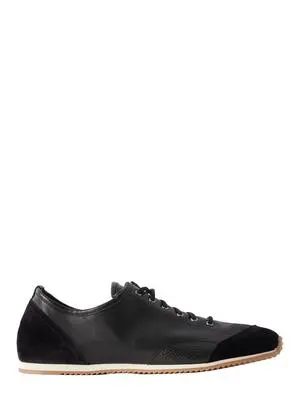 LEMAIRE Gummy Grip Suede-trimmed Leather Sneakers - Black