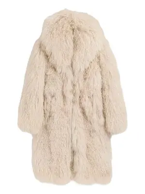 AMI AMI Lamb Leather Long Coat