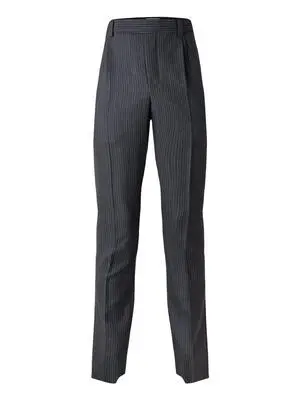 Saint Laurent Pinstripe Trousers - Grey