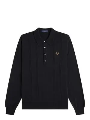 Fred Perry Long-sleeved Lapel T-shirt - No