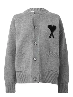 AMI AMI Crewneck Knit Cardigan