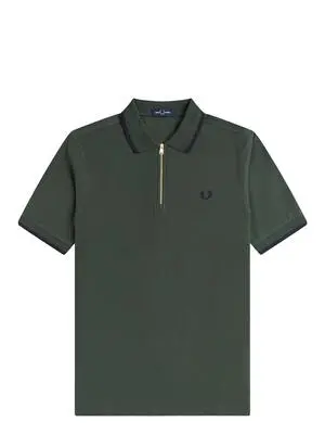 Fred Perry Zip Neck Pique Polo - No