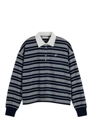 Tommy Hilfiger Striped Long Sleeve Rugby Shirt - No
