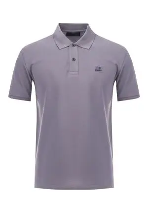 C.P. COMPANY Simple Short-sleeved Polo Shirt - Gray