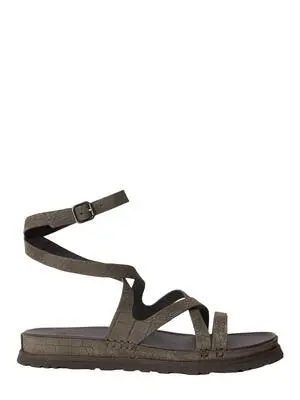 UGG UGG Wraparound Flat Sandals With Adjustable Strapping Black