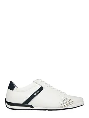 HUGO BOSS Low Top Casual Sneakers With Contrast Stripe Detailing