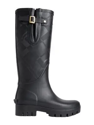 Barbour Barbour Knee High Buckled Lug Sole Boots Black
