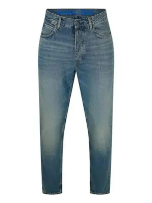 Hugo Boss Washed Tapered Jeans - Blue