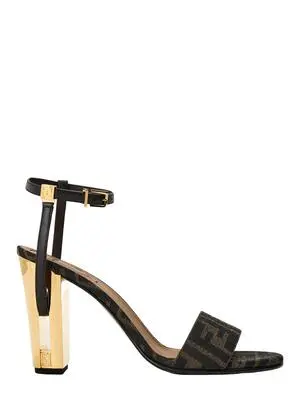 FENDI Goldembellished Highheeled Shoes