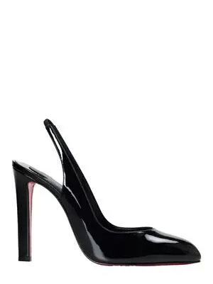 CHRISTIAN LOUBOUTIN Patent Leather Slingback High Heels - Black