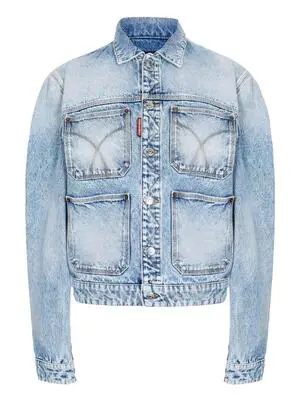 Dsquared2 Lightwash Denim Jacket - Blue