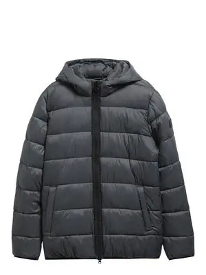 Barbour International Fixed Hood Puffer Jacket - Black