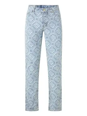 CASABLANCA Casablanca Light Blue Jacquard Jeans