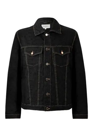 Casablanca Collared Denim Jacket - Black