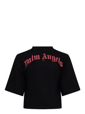 Palm Angels Crewneck Cropped Top - No