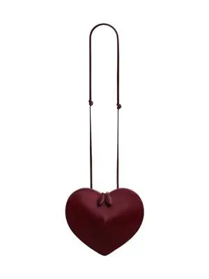 Alaïa ALAÏA Le Coeur Bi-Material Handbag Cherry