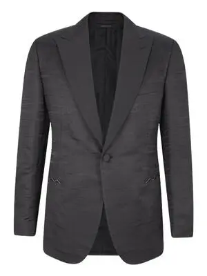 Brioni Silk-blend Jacquard Blazer - Black