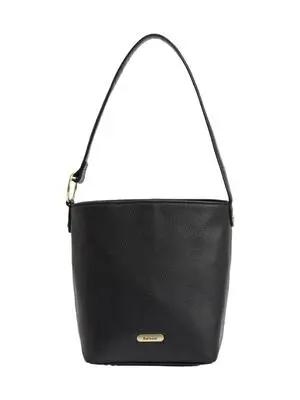 Barbour Topgrain Cowhide Bucket Bag - Black