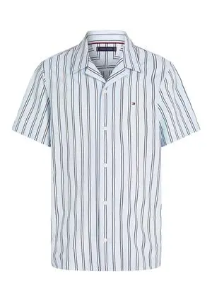 Tommy Hilfiger Verticalstripe Campcollar Shortsleeve Shirt - No