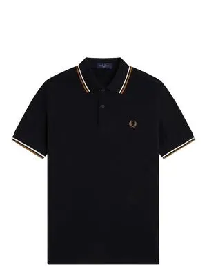 Fred Perry Shortsleeve Collared Polo Shirt - Black