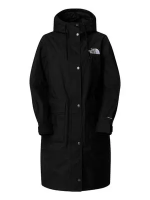 The North Face Long Hooded Rain Parka - Black