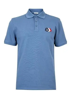 Moncler Short Sleeve Polo Shirt - Blue