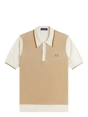 Fred Perry Short-sleeved Knitted Polo - Nude