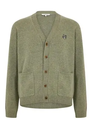 Maison Kitsuné Fox Patch Cardigan - Green
