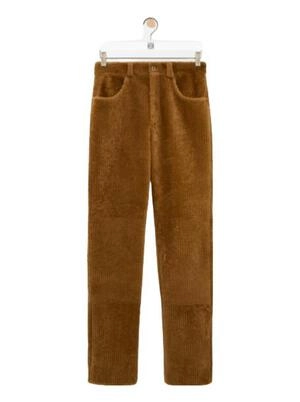 Loewe LOEWE Shearling Trousers Camel