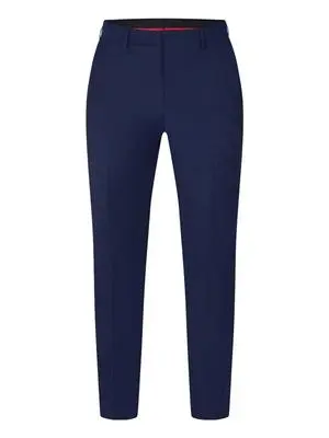 Hugo Boss Midrise Tailored Suit Trousers - Blue