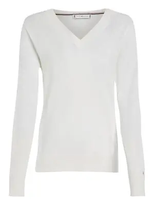 Tommy Hilfiger Cotton V-neck Sweater - No