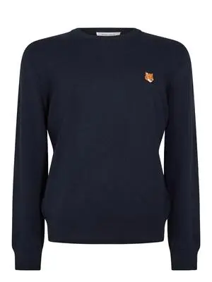 Maison Kitsuné MAISON KITSUNÉ Fox Merino Wool Crew Neck Pullover No