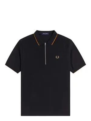 Fred Perry Shortsleeve Polo Top - Black