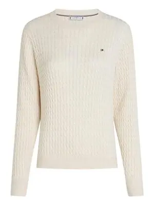 Tommy Hilfiger Textured Cable Knit Crewneck Sweater - No