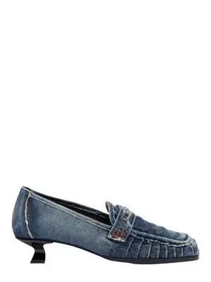 DIESEL® Diesel D Amber Moc 30 Loafer Heeled Pumps Medium Blue