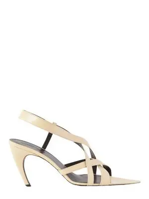 Khaite Sadie Leather Sandals - Neutrals
