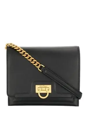 FERRAGAMO Trifolio Logo Mini Bag - Black