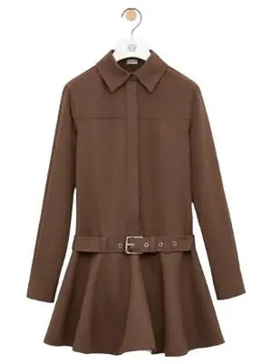 Loewe Cotton Utility Dress - Brown