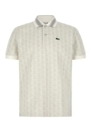 Lacoste Short-sleeved Polo Shirt - White/grey