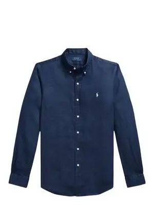 Polo Ralph Lauren Long Sleeve Linen Shirt - Blue