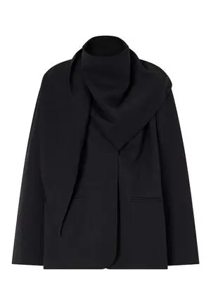 SEA SEA Remi Scarf-Effect Wool-Blend Crepe Blazer