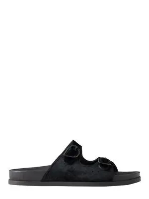 ANCIENT GREEK SANDALS Selestia Velvet Sandals - Black