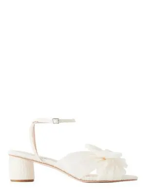 LOEFFLER RANDALL Dahlia Organza Bow Sandals - Neutrals