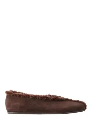 ANCIENT GREEK SANDALS Suede Ballet Flats - Brown