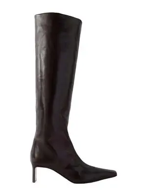 Khaite Knee-high Leather Boots - Brown