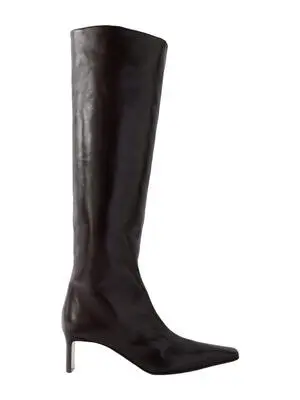 Khaite Knee-high Leather Boots - Brown
