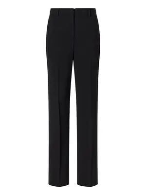 Theory Crepe Straight-leg Pants - Black