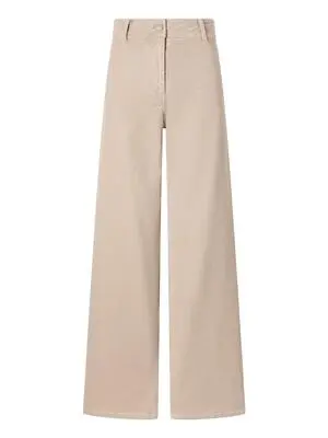 NILI LOTAN NILI LOTAN Megan Cotton-Blend Corduroy Wide-Leg Pants Sand